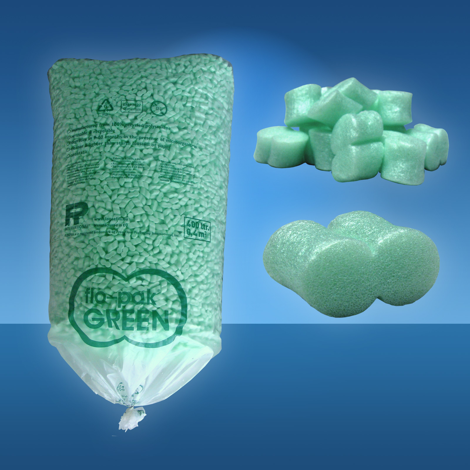 flo-pak Green Original, Verpackungschips, 400 l, Polstermaterial ...