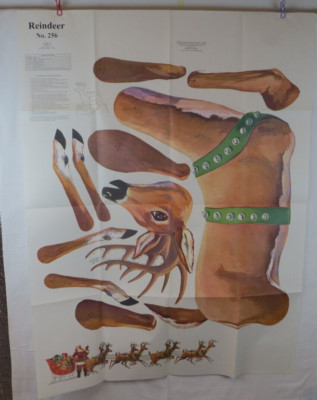 U-Bild Christmas REINDEER No. 256 Pattern UNCUT U-Build 1998 #4258 vtg ...