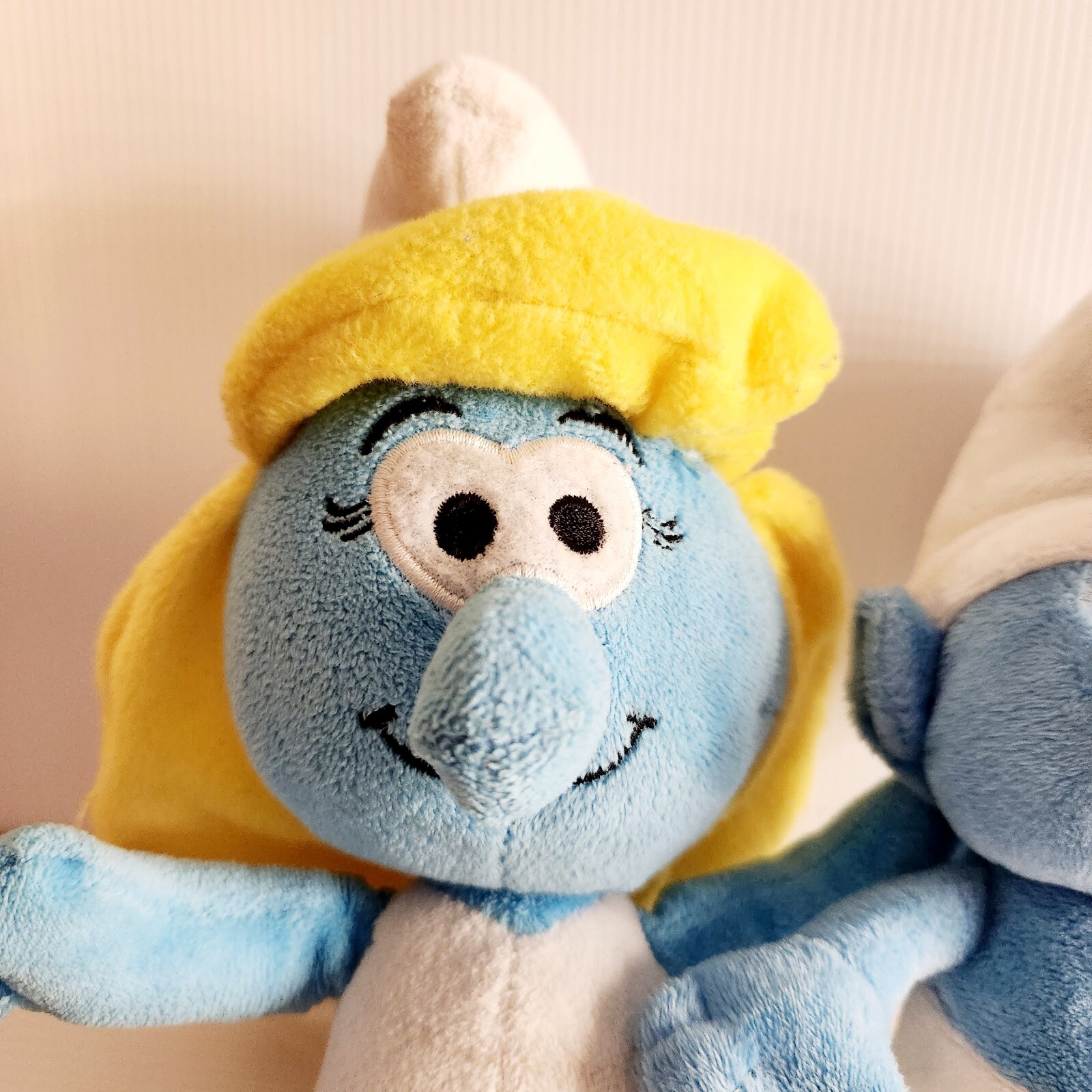 SMURFS Smurfette Plush Toy Peyo 26cm Tall WITH Smaller Smurf Great Cond ...