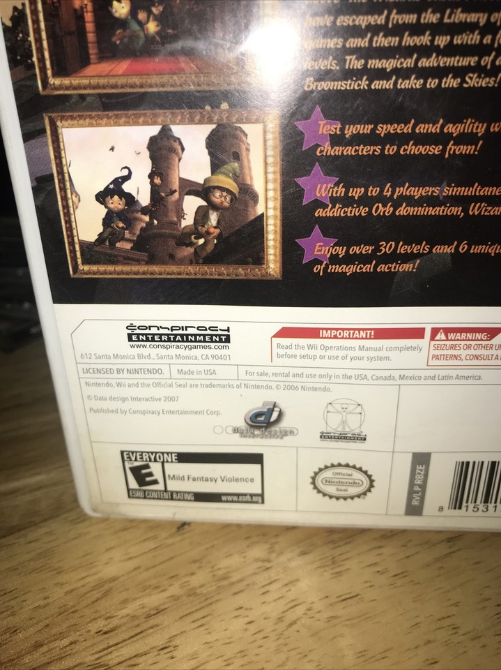 Billy the Wizard: Rocket Broomstick Racing (Nintendo Wii, 2007 ...