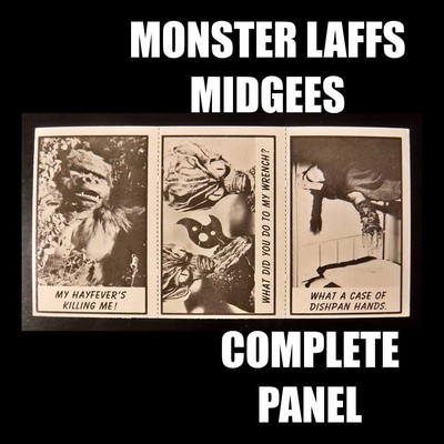 MONSTER LAFFS MIDGEE PANEL 1963 TOPPS MIDGEES EXCELLENT TO NEAR MINT ...