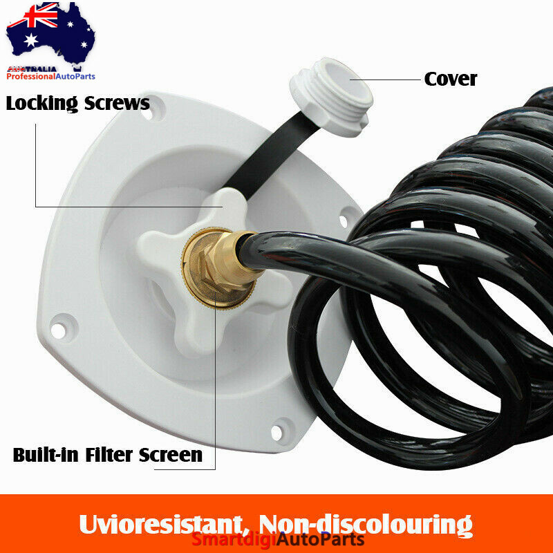 New Caravan RV White Mains Water Inlet With Pressure Regulator Filler ...