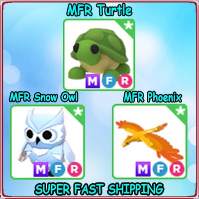 SUPER HOT! Mega Neon Legendary Pet- MFR Turtle/ MFR Snow Owl/ MFR ...