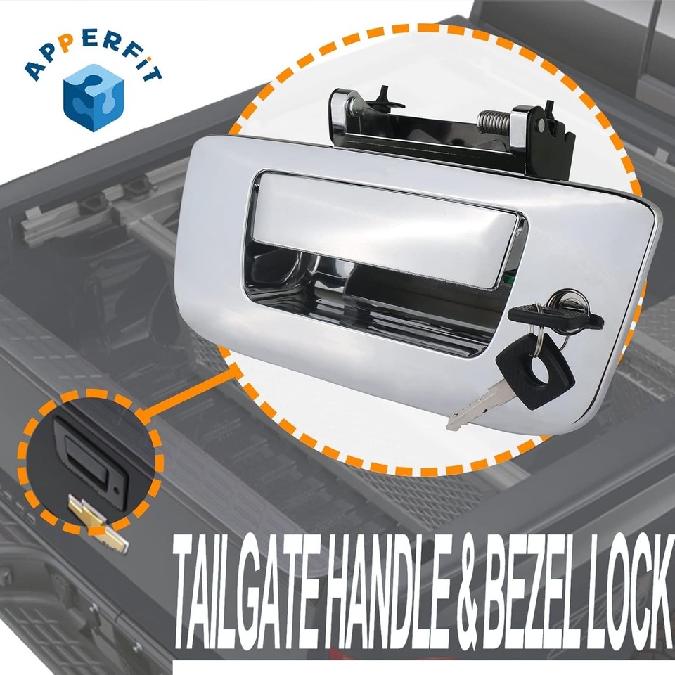 Locking Tailgate Handle Latch w/Bezel & Lock Cylinder & Keys 22755305 ...