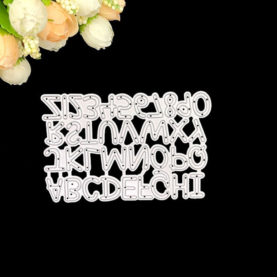 Alphabet Dies Carbon Steel Metal Embossing Stencil Craft Making ...