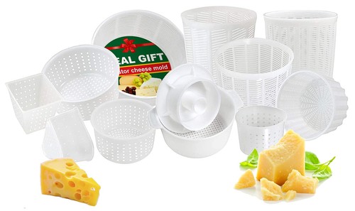 11 pcs Cheese Making Kit Beginners - Soft Cheese Molds + Cheese Mold ...