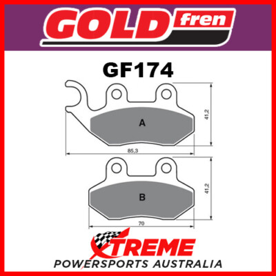 SYM Fiddle 11 151 2008-2015 Goldfren Sintered Dual Sport Front Brake ...