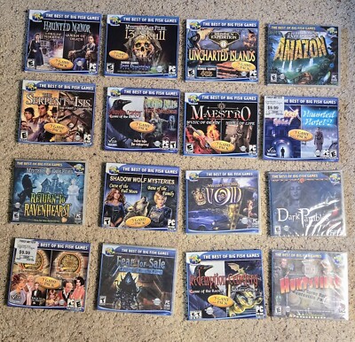 NEW! (16) The Best Of Big Fish Games. PC CD-ROM Video Games. Factory ...
