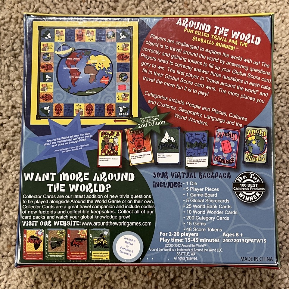 Around the World Trivia Board Game Toy 2nd Edition New Sealed NEW | eBay