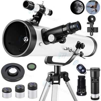 700mm Reflector Astronomical Telescope 525X with Phone Adapter for Moon ...