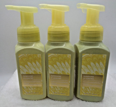 3 pk SUNSHINE & LEMONS Foaming Hand Soap BATH & BODY WORKS 8.75 oz each ...