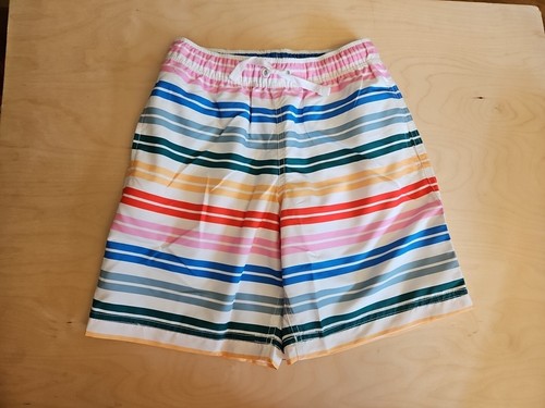 NWOT Hanna Andersson RAINBOW STRIPES SUNBLOCK SWIM SHORTS TRUNKS 130 8 ...
