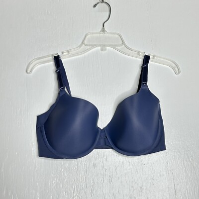 Warners Full Coverage Side Smoothing Bra Size 38C Dusty Blue Back ...
