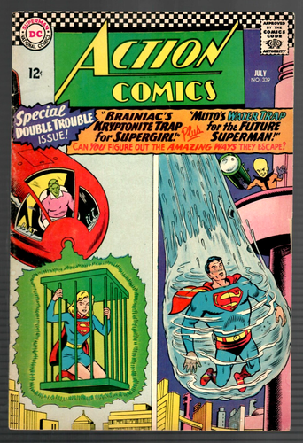 Action Comics # 339 (4.0) 7/1966 D.C. 12c Silver-Age Supergirl Cover 🚚 ...