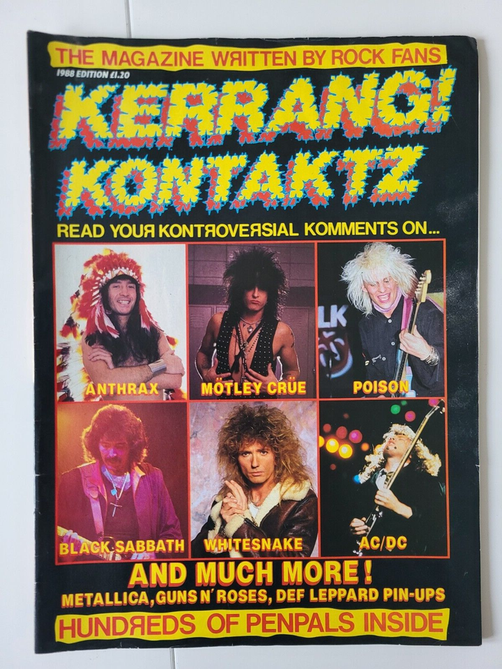 56 X KERRANG! MAGAZINES. 1980'S RETRO PUNK ROCK HEAVY METAL MUSIC ...