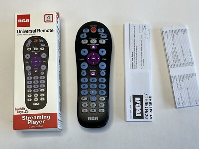 RCA Universal Remote Control RCR414BHE RP 4-Device Streaming Player ...