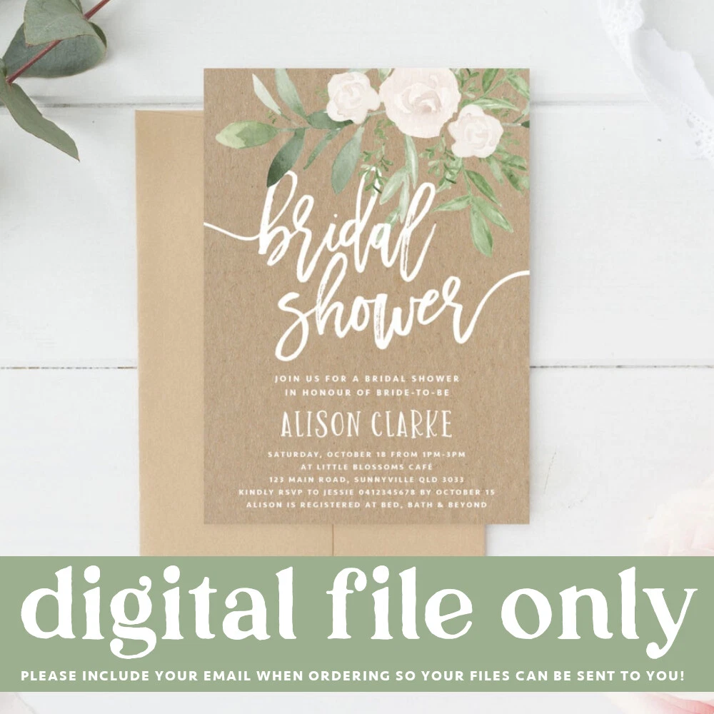 Printable Vintage Bridal Shower Invitations