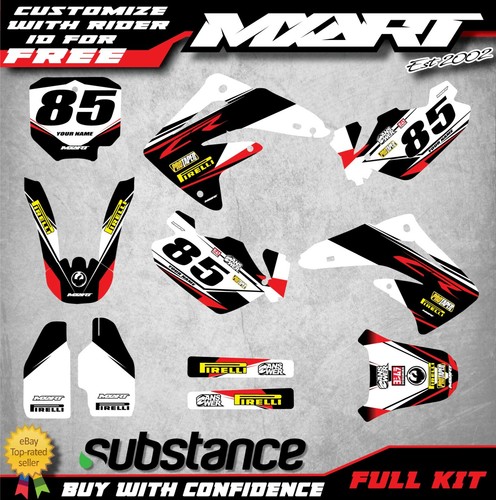 Custom Graphics Full Kit for Honda CR 85 2002 - 2014 EURO RED Style ...