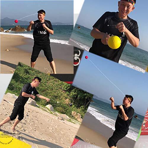 Ultimate Reflex Ball Set - 4 React Reflex Ball Plus 2 Black/Yellow/Red ...