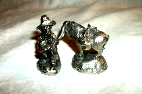 BOUVIER DONAHUE PEWTER MINIATURE FIGURINES SIGNED PROSPECTOR PACK MULE ...