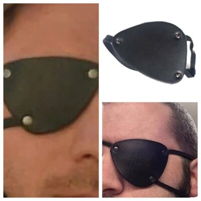 Captain Eye Patch for Pirate Role Play - Black PU Mask for Adults | eBay UK