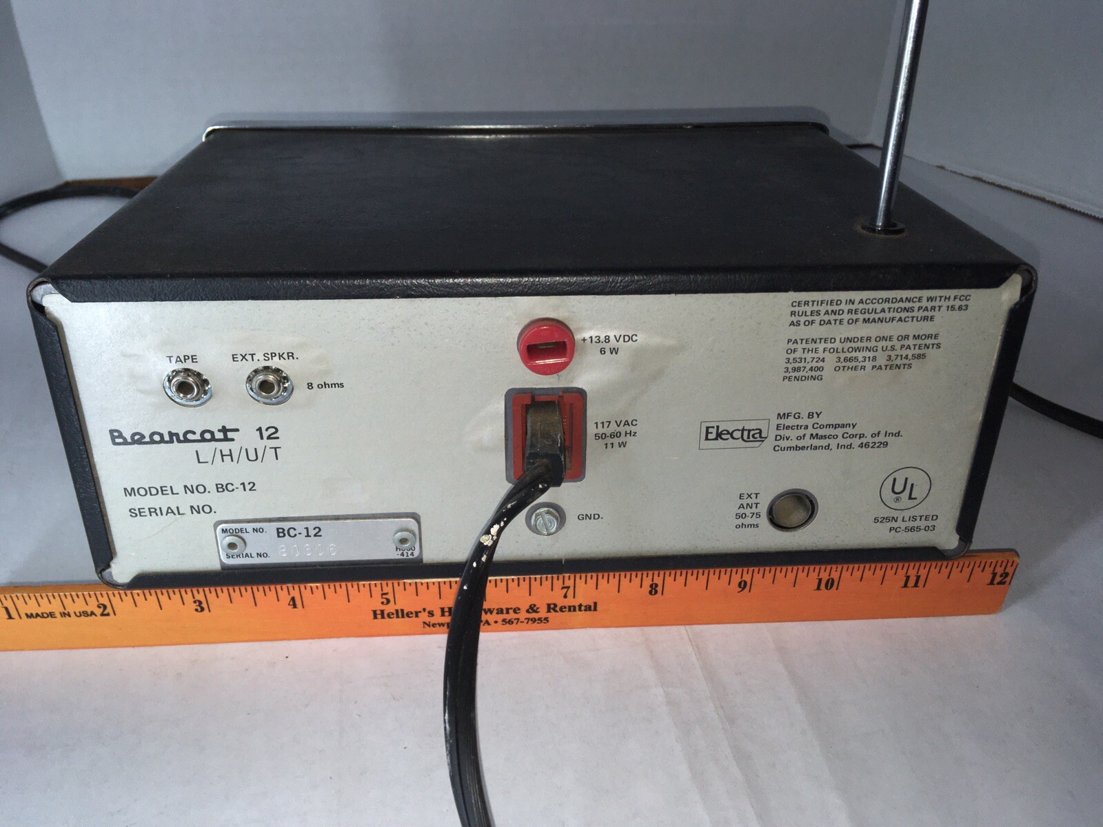 Electra BC-12 Bearcat 12 L/H/U/T 10 Channel Scanner Fire Police Scanner ...