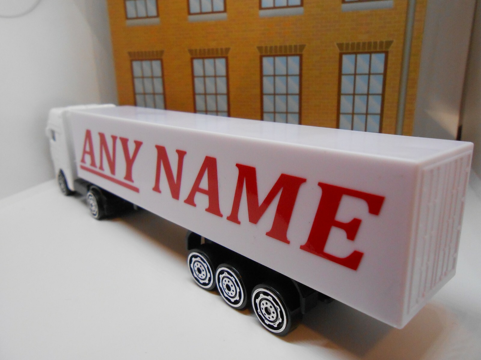 TOY LORRY TRUCK PERSONALISED *ANY* NAME Toy Car MODEL boy girl BIRTHDAY ...