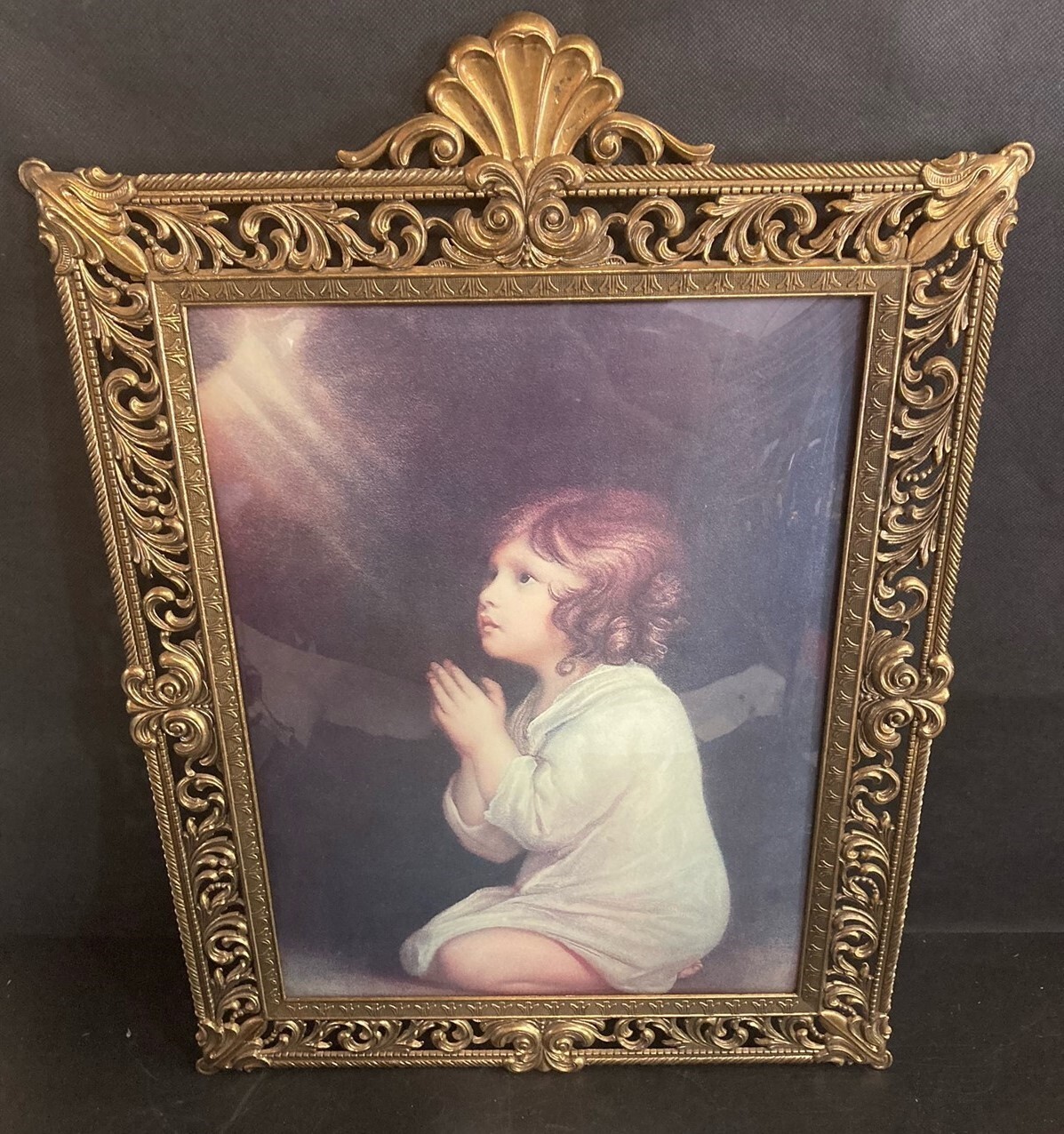 Antique The Infant Samuel Praying by Sir Joshua Bubble Glass | eBay