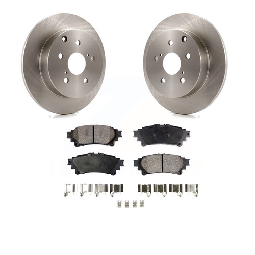 Rear Ceramic Brake Pad & Rotor Kit for 2012-2015 Toyota Prius V FWD V4 ...