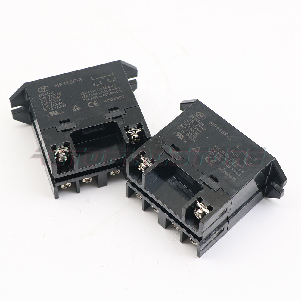 (2Pcs)Hongfa Relay HF116F-3-220AF-2H 220VAC Two sets of Normally open 6 ...