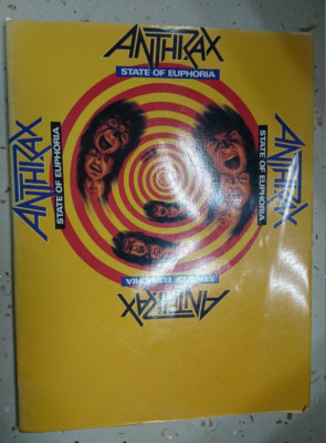 ANTHRAX State Of Euphoria vintage sheet music book guitar & vocal score ...