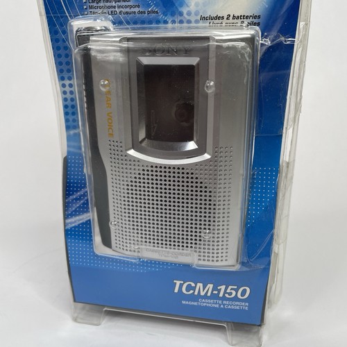 Sony TCM-150 Handheld Cassette Voice Recorder TCM150 Brand New Open Box ...