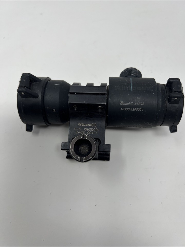 Military Issue. Aimpoint Comp M2 4 MOA and 1st Gen Wilcox CAGE 004F1 ...