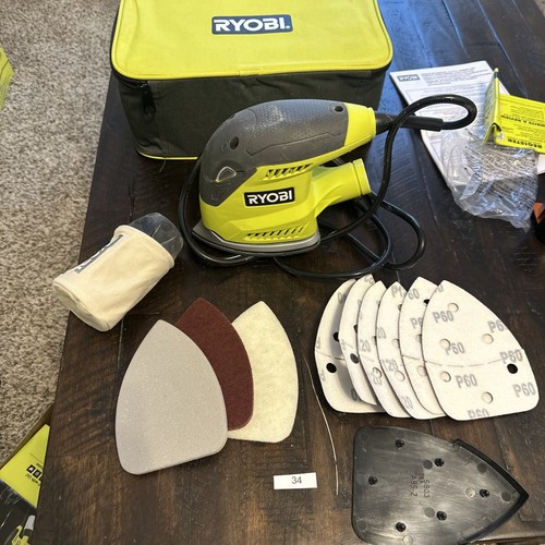 Ryobi CFS1503GK Corded Electric Corner Cat Finish Sander With Tool Bag ...