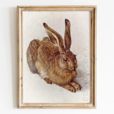Young Hare by Albrecht Durer Vintage Rabbit Bunny Wall Art Poster Print ...