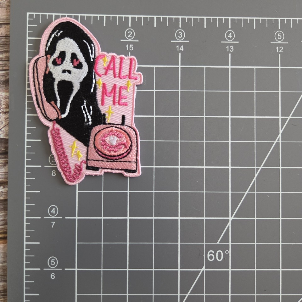 Scream Punk Phone Ghost Face Horror Call Me Funny 90'S Movie Iron On ...