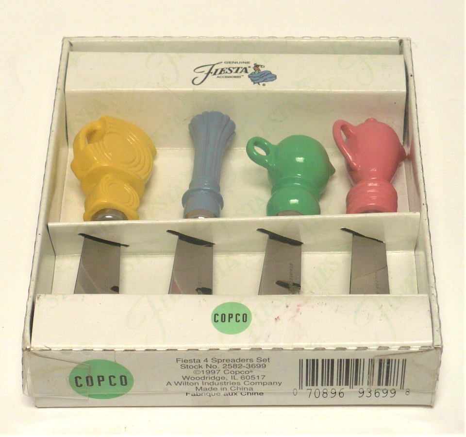 FIESTA Spreader Knifes 4 Fiesta Shapes 1996 New Original Stock: FREE ...