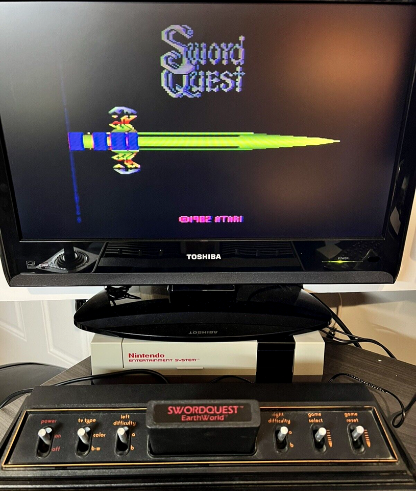 SwordQuest EarthWorld Atari 2600 Cartridge Box and Manual -NO Comic ...