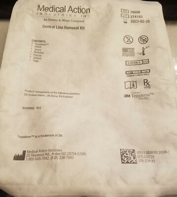 MEDICAL ACTION Central Line removal Kit Comes with Tegaderm | eBay