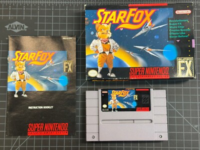 STAR FOX - 1993 - Super Nintendo GAME - SNES - with the Manual in Box ...