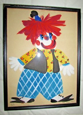 WATERCOLOR PAINTING OF CLOWN (TOTO) BY ANNA FERNECKES | eBay
