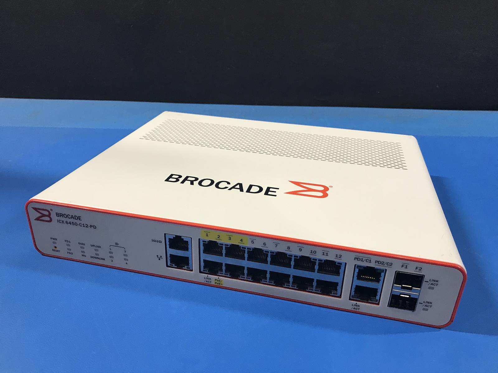 Brocade ICX6450-C12-PD 12 Port Managed Switch | eBay