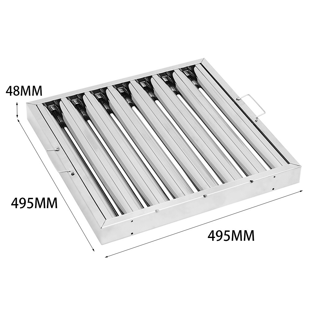 Stainless Steel Kitchen Cooking Baffle Filter Grease Canopy Filters ...