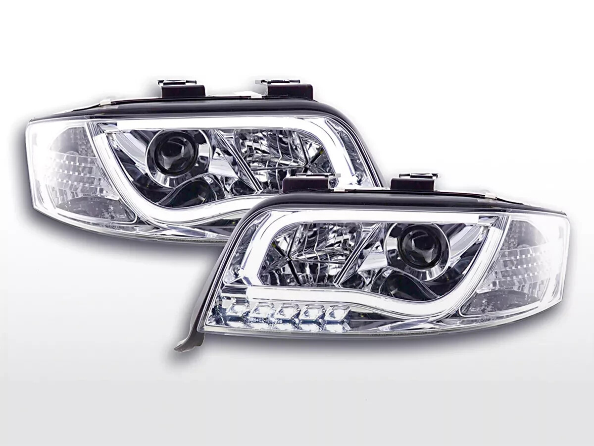FK LED DRL Lightbar Deluxe Edition Headlights Audi A6 C5 4B 01-04 S6 ...