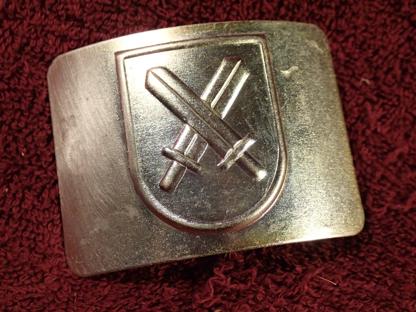 VINTAGE 1990-s MILTARY BELT BUCKLE w SWORDS for belt 45 mm ESTONIA ...
