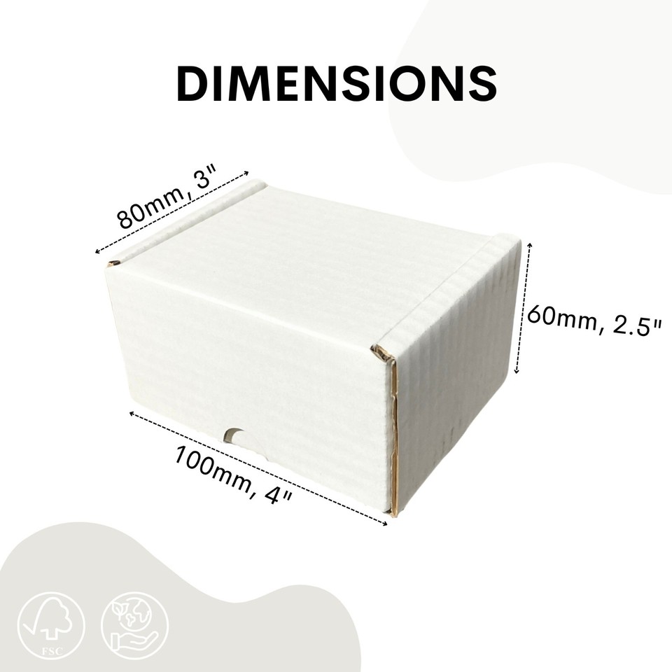 WHITE SHIPPING CARDBOARD BOXES POSTAL MAILING GIFT PACKET SMALL PARCEL ...