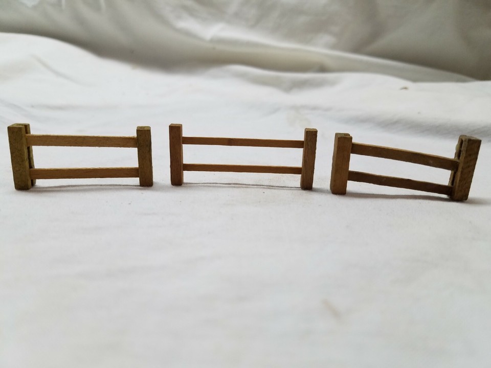 German fencing. 3 pieces of German made wood fencing, 2 inches long ...