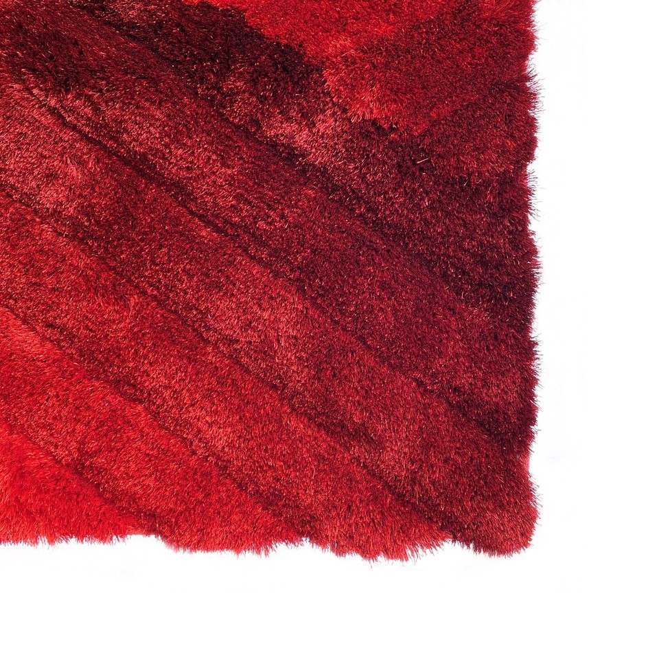 RugBerry 8x10 Red Area Rug 3D Abstract Geometric Shag Carpet Floor ...