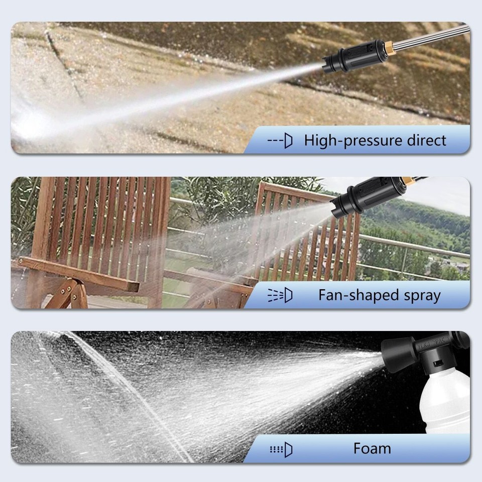 Electric 3000W High Power Pressure Washer Water Gun Car Jet Wash ...