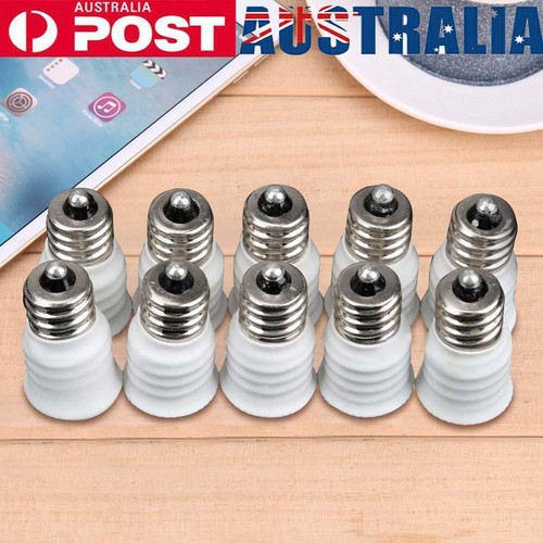 10X E12 to E14 LED Bulb Lamp Holder Lamp Adapter Socket Adapter White ...